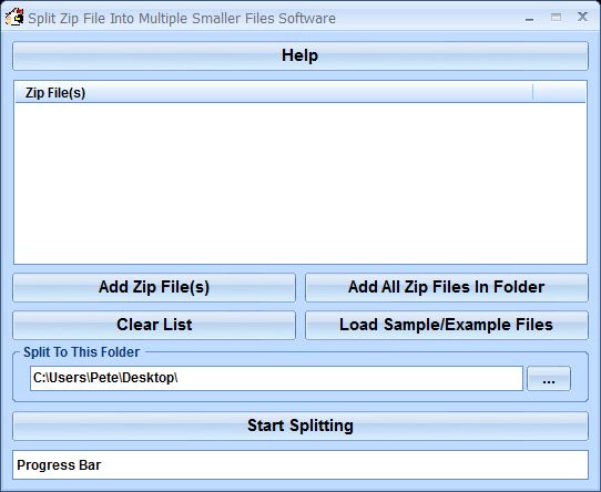 Download Split Zip File Into Multiple Smaller Files Software V7 0 