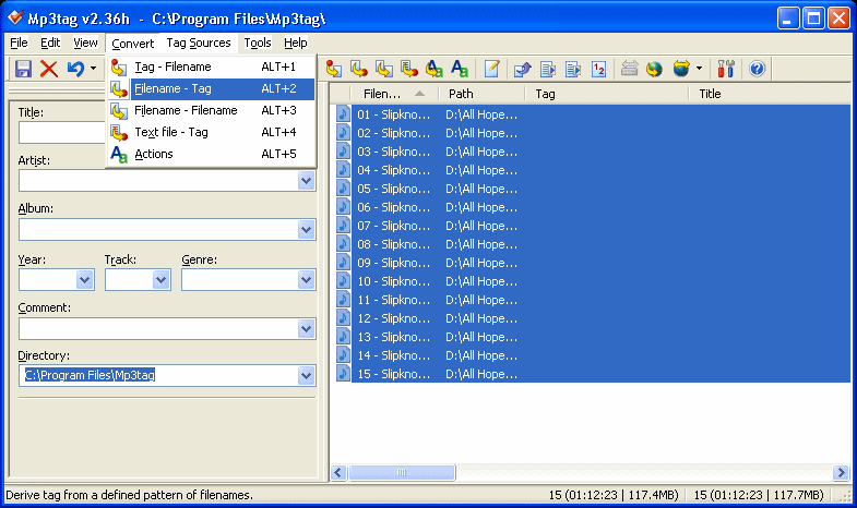 Convert MP3 Filenames To Tags AfterDawn Guides