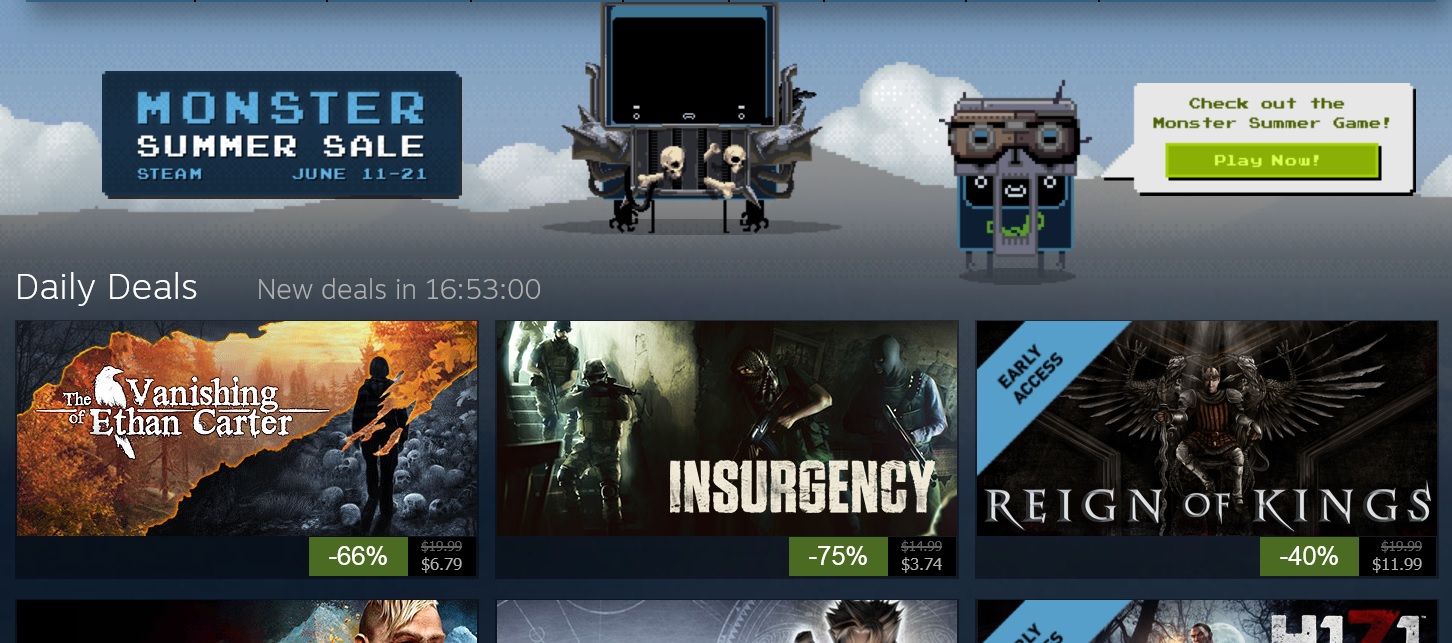 Steam's 'Monster Summer Sale' adds new titles every 12 hours - AfterDawn